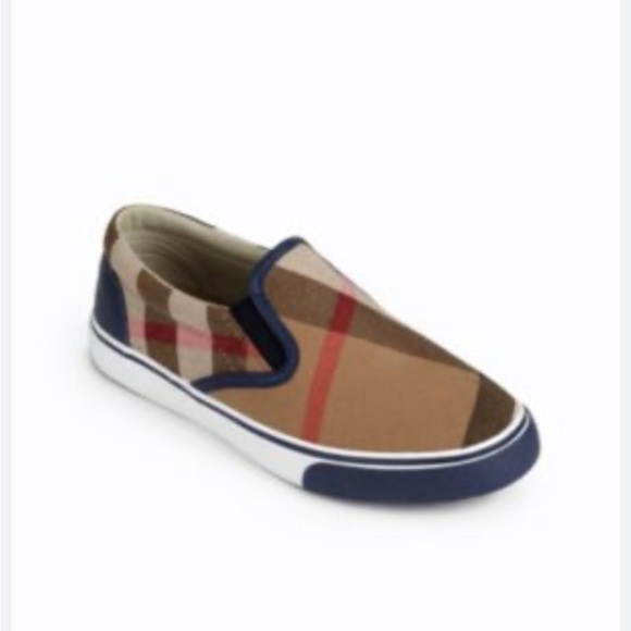 Burberry | Shoes | Burberry Toddlers Kids Check Slipon Sneakers | Poshmark